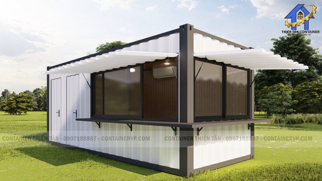 Container cafe 20 feet ốp gỗ - Mua bán, cho thuê container các loại